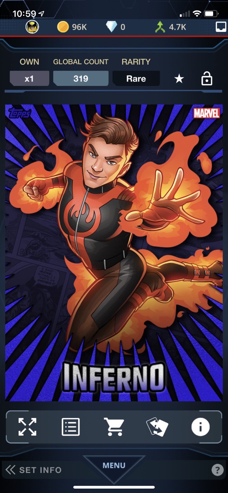 Topps Marvel Collect Inferno Rare Blue OMNIBUS 2020 DIGITAL CARD | eBay