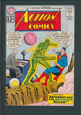 Action Comics #294 DC Comics November 1962 Superman vs Kryptonite Man ...