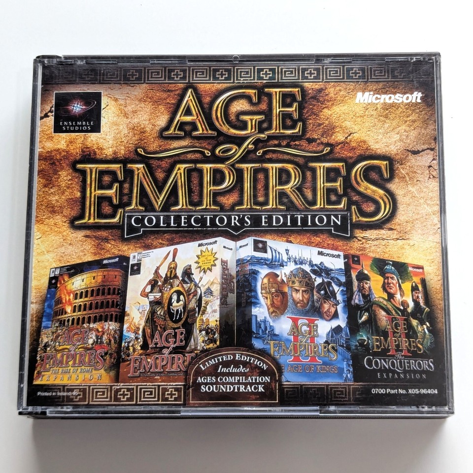 Age of Empires Collector's Edition - 4-Disc Set - Jewel Case - RARE ...