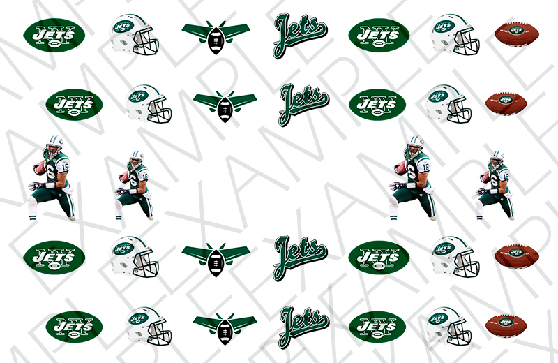 New York Jets Nail Art Stickers Transfers Decals Set of 32 - A1361 | eBay