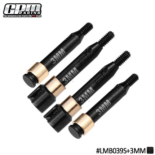 GPM 4140 Carbon Steel Front & Rear Drive Shafts +3mm Wide For LOSI 1/24 ...