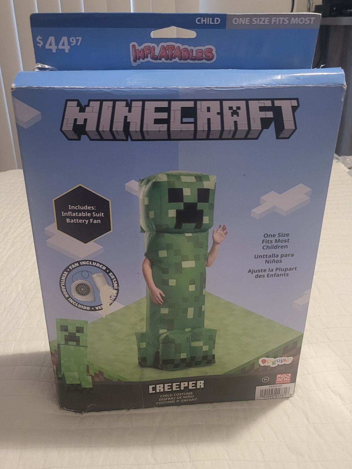 Minecraft Child Creeper Inflatable Costume- One Size … - Gem