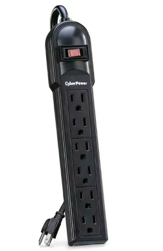 CyberPower Power Strip Surge Protector 6 Outlets 4ft brand new in box ...