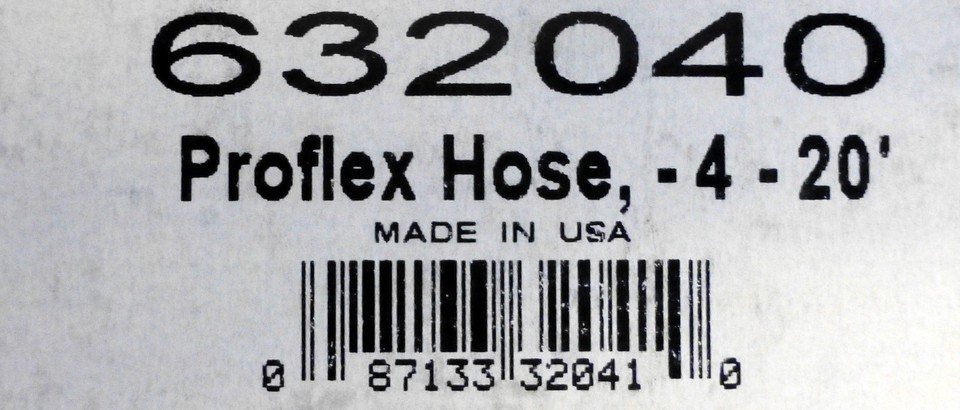 Russell 632040 ProFlex Braided Stainless Steel Hose - 4 AN 20' Fuel Oil ...