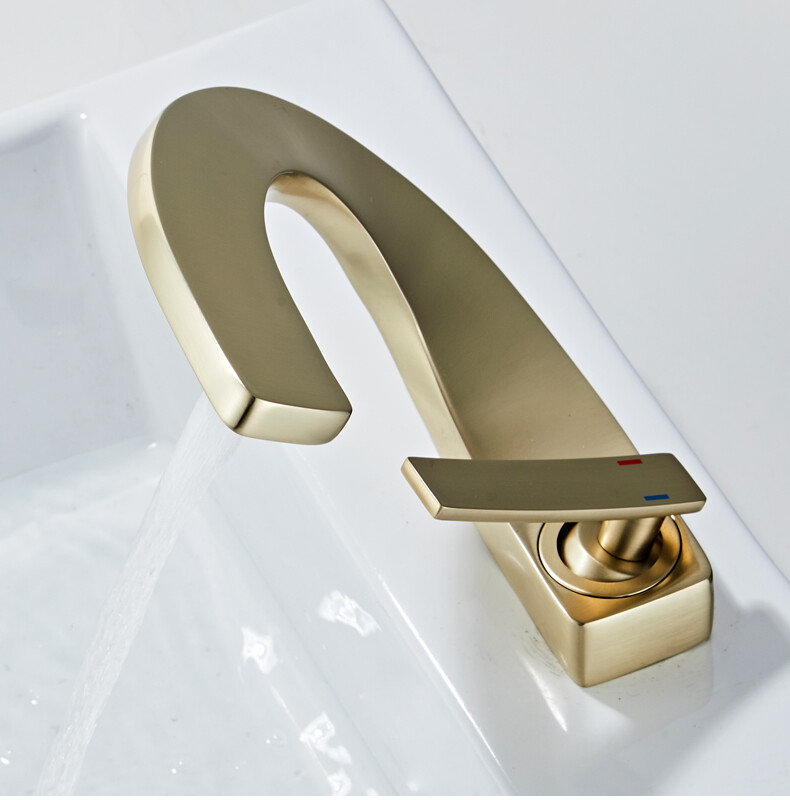 Creative Bath Basin Sink Mixer Taps Bathroom Brass Taps Round Vessel ...
