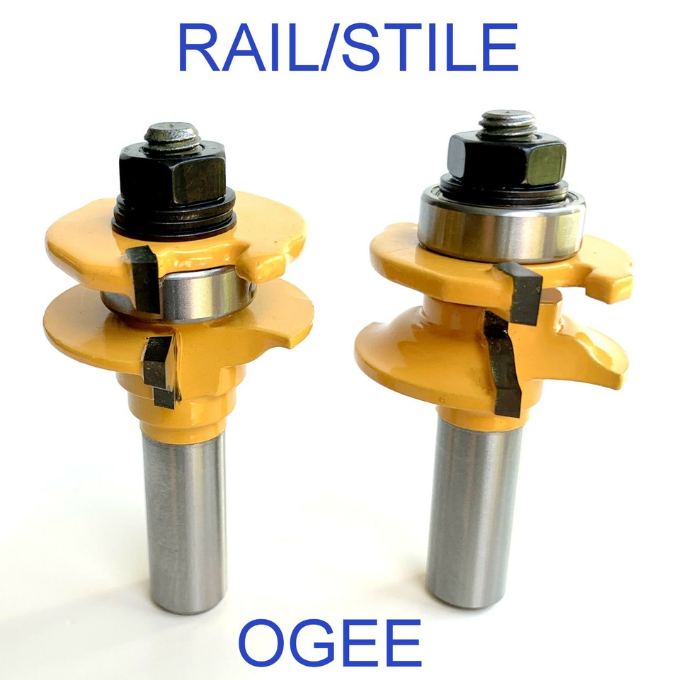 2pc 1/2" Shank Roman Ogee Rail & Stile Router Bit Set sct-888 | eBay