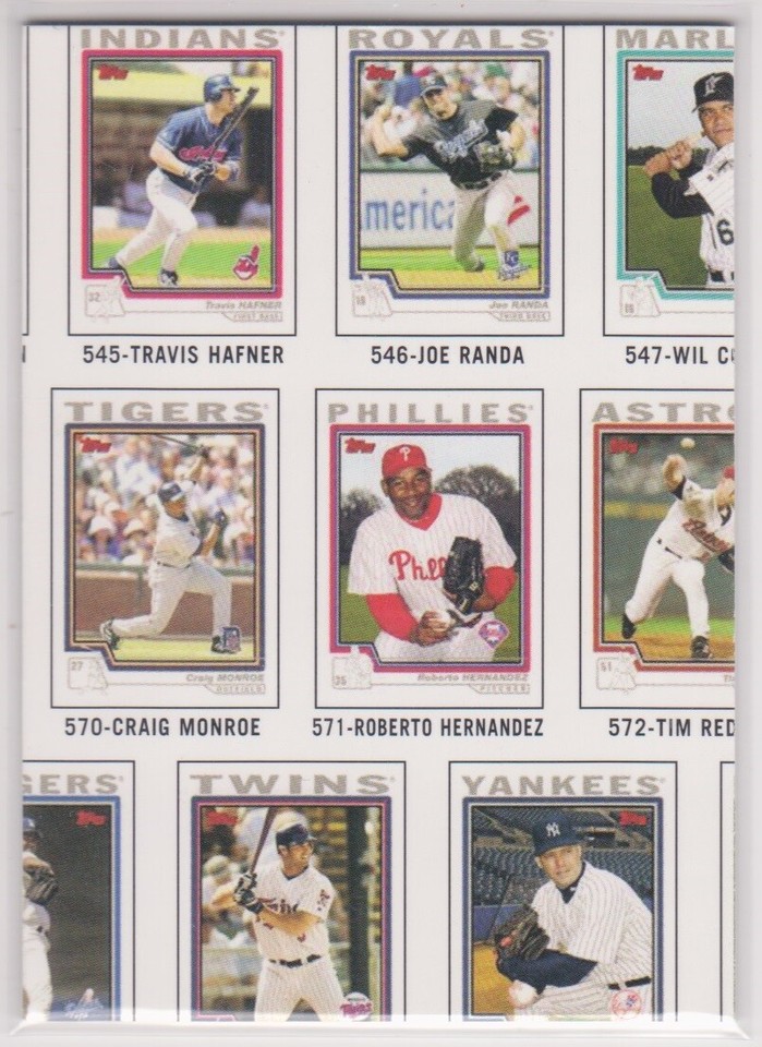 2004 Topps Traded & Rookies Baseball - Red Back Checklist # 3 of 10 | eBay