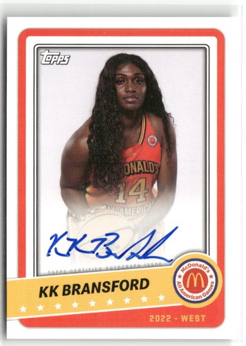 2022 Topps Chrome McDonald's All American - Paper Autographs #PA-KB Kk Bransford (AU, RC) for ...