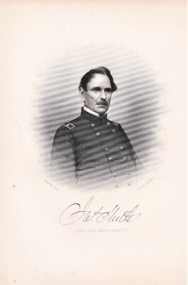 JAMES SHIELDS Brig General during the Civil War & Senator 1866 stipple ...