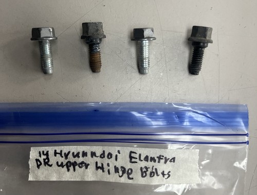 2014 Hyundai Elantra Passenger Rear Upper Door Hinge Bolts | eBay