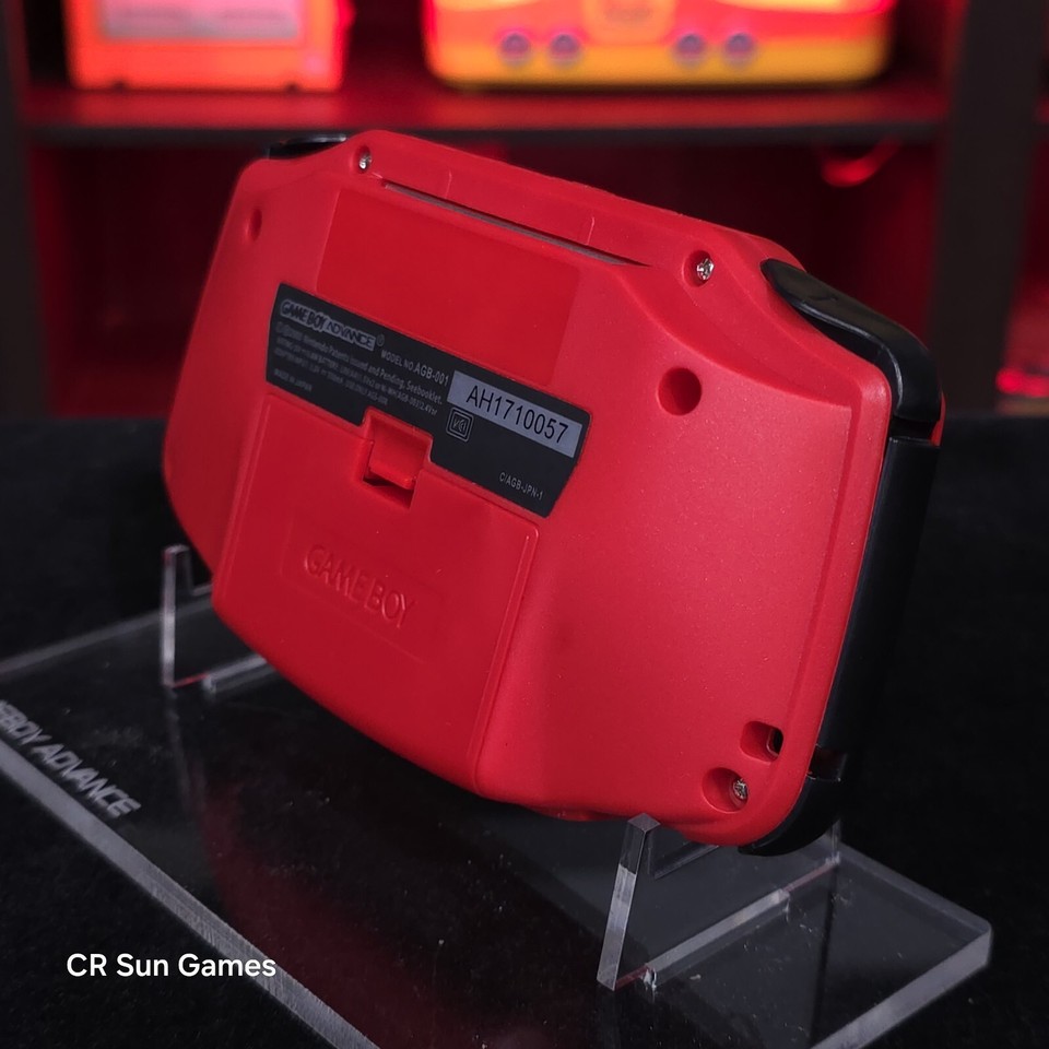 Red Game Boy Advance GBA Console with iPS V5 Backlight Backlit LCD ...
