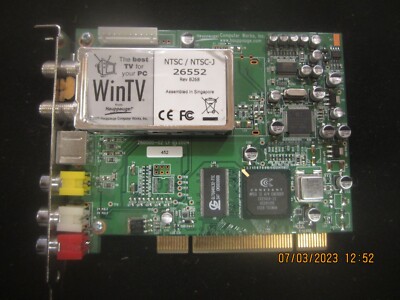 Hauppauge WinTV-FOR YOUR PC NTSC NTSC-J 26552 TV Tuner PCI card | eBay