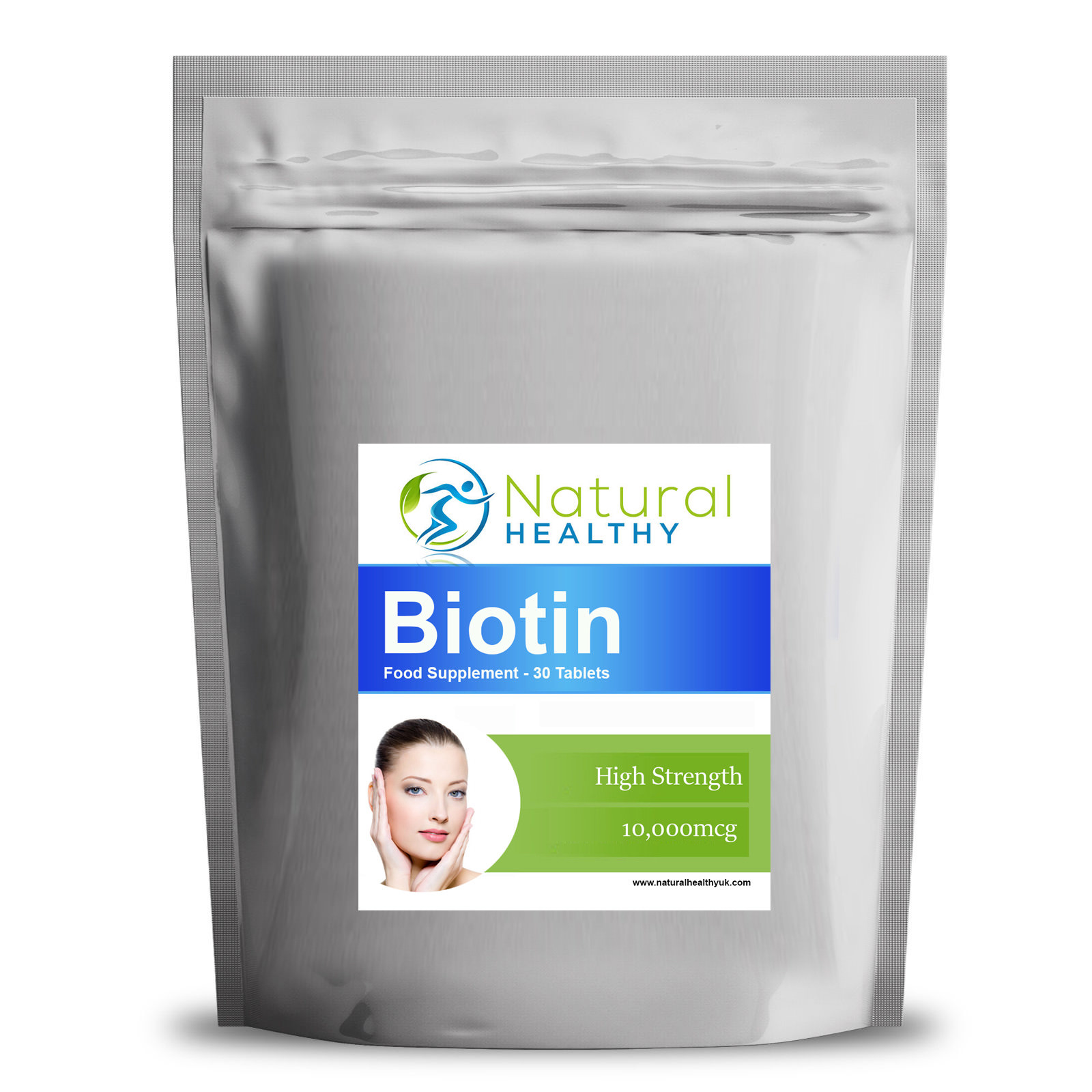 30 Pure Biotin Tablets - For hair loss, brittle nails, skin rash ...