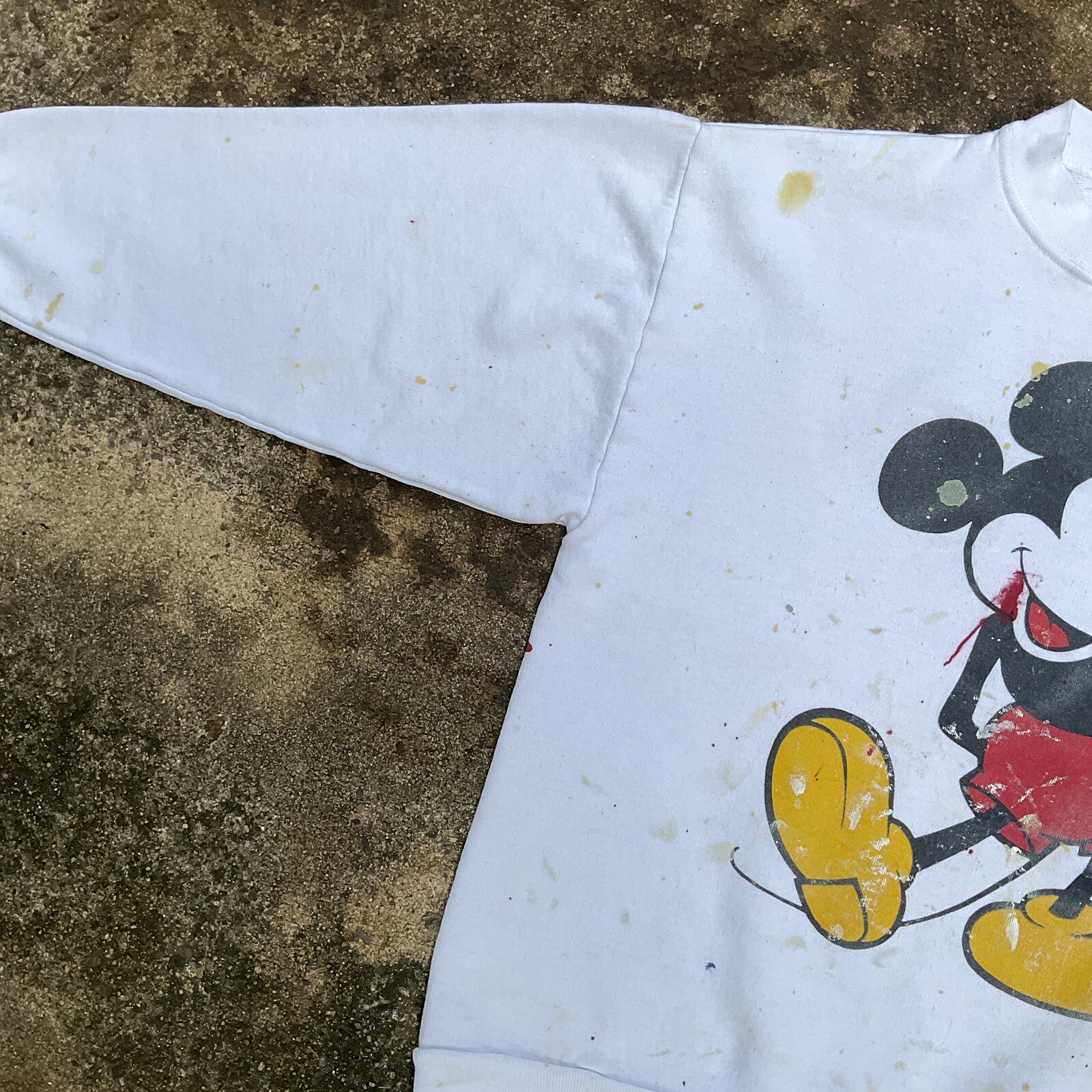 Vintage Thrashed Walt Disney Mickey Mouse Cartoon Pai… - Gem