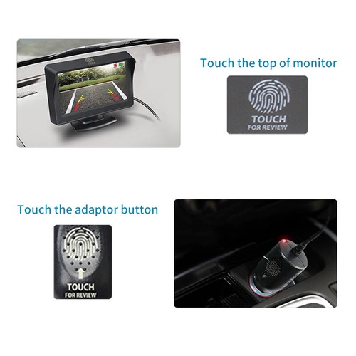 Solar Digital Wireless Waterproof License Plate Frame Backup Camera 4.3 ...