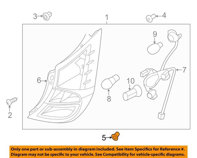 Hyundai OEM 08-12 Veracruz Taillight Tail Light Lamp Rear-grommet ...