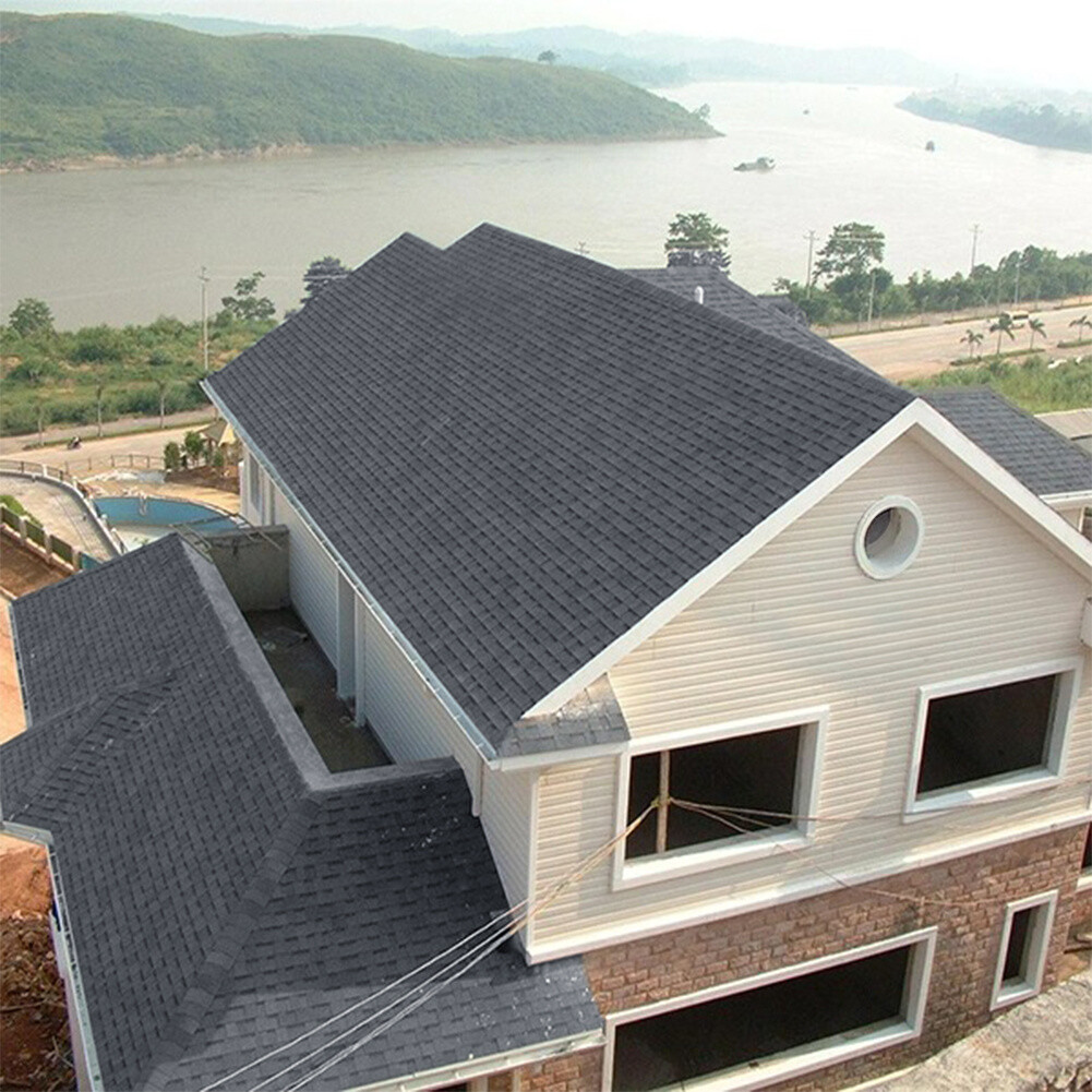Grey Asphalt Roof Shingles Self-Adhesive Sheds Cabin Roofing Felt ...