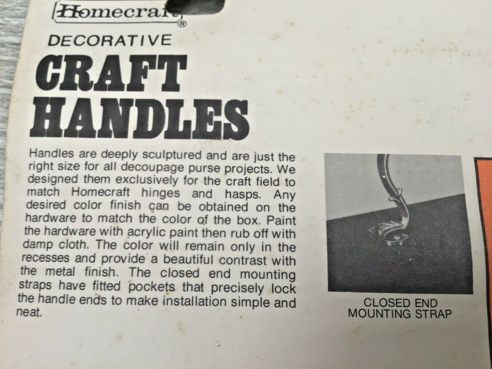 Homecraft Decorative Metal Craft Handles #680502 Set Of 3 NOS Vintage ...