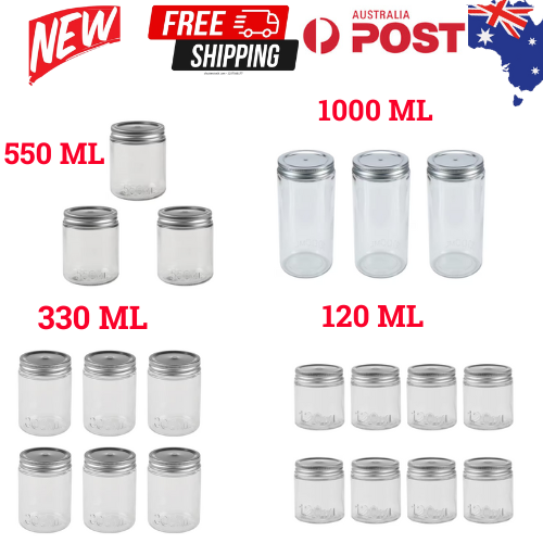 3/6/8 Pack Glass Preserving Jars Lid Canning Bottles Storage 120 ...