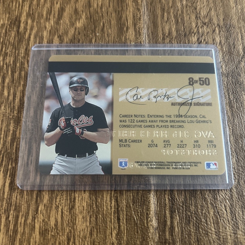 1994 Cal Ripken Jr Studio Gold Baseball Card Baltimore Orioles | eBay
