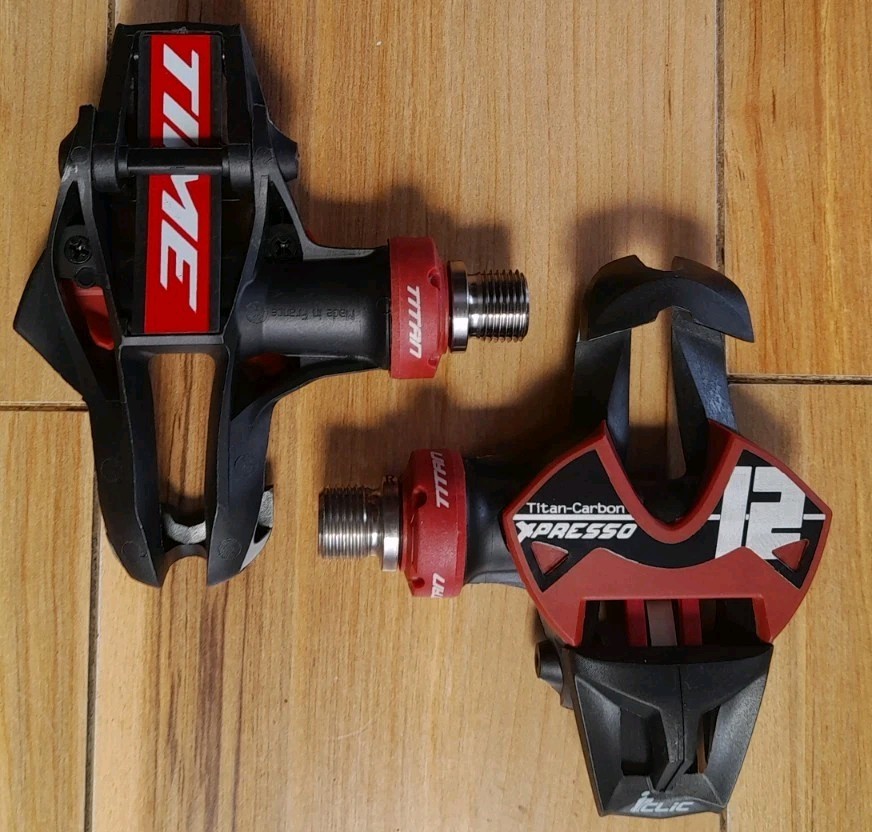 Time Xpresso 12 Titan-Carbon Ti Clipless ICLIC lightweight 162gm Pedals ...