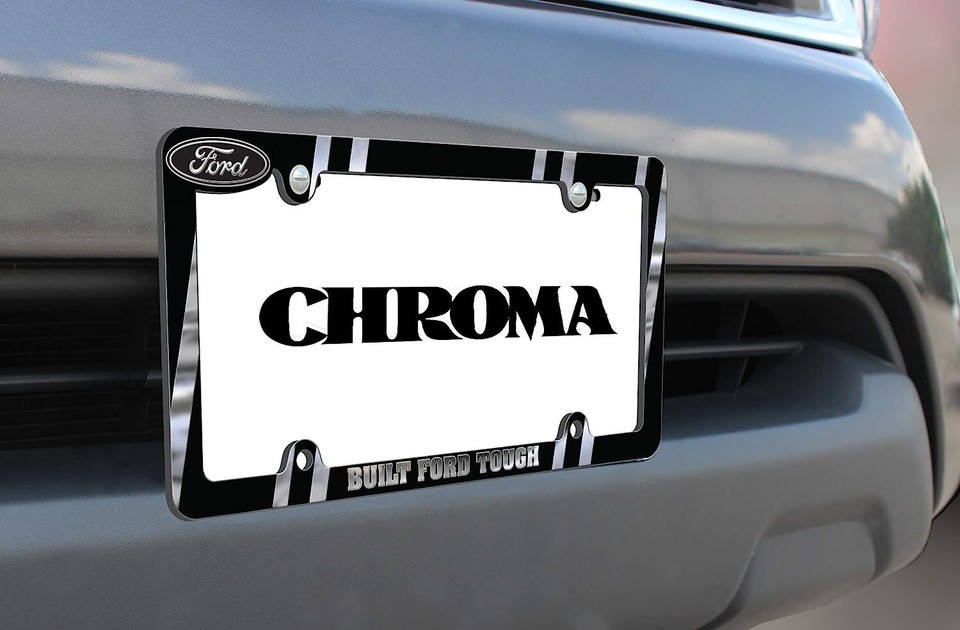 Brand New Built Ford Tough Car Truck Heavy Duty Chrome Metal License ...