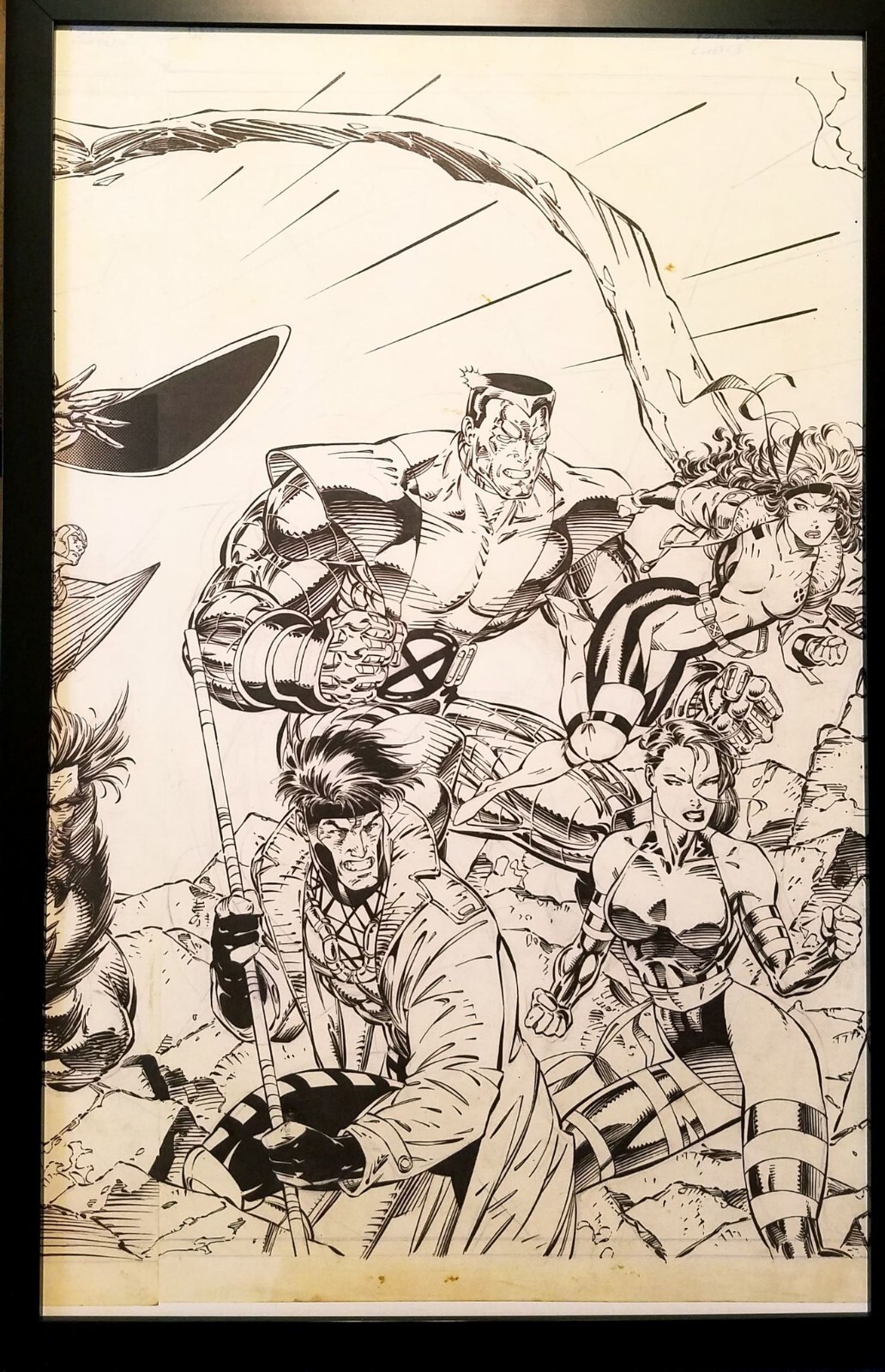 X-Men #1 Gambit Colossus by Jim Lee 11x17 FRAMED Original Art Poster ...