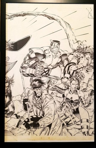X-Men #1 Gambit Colossus by Jim Lee 11x17 FRAMED Original Art Poster ...