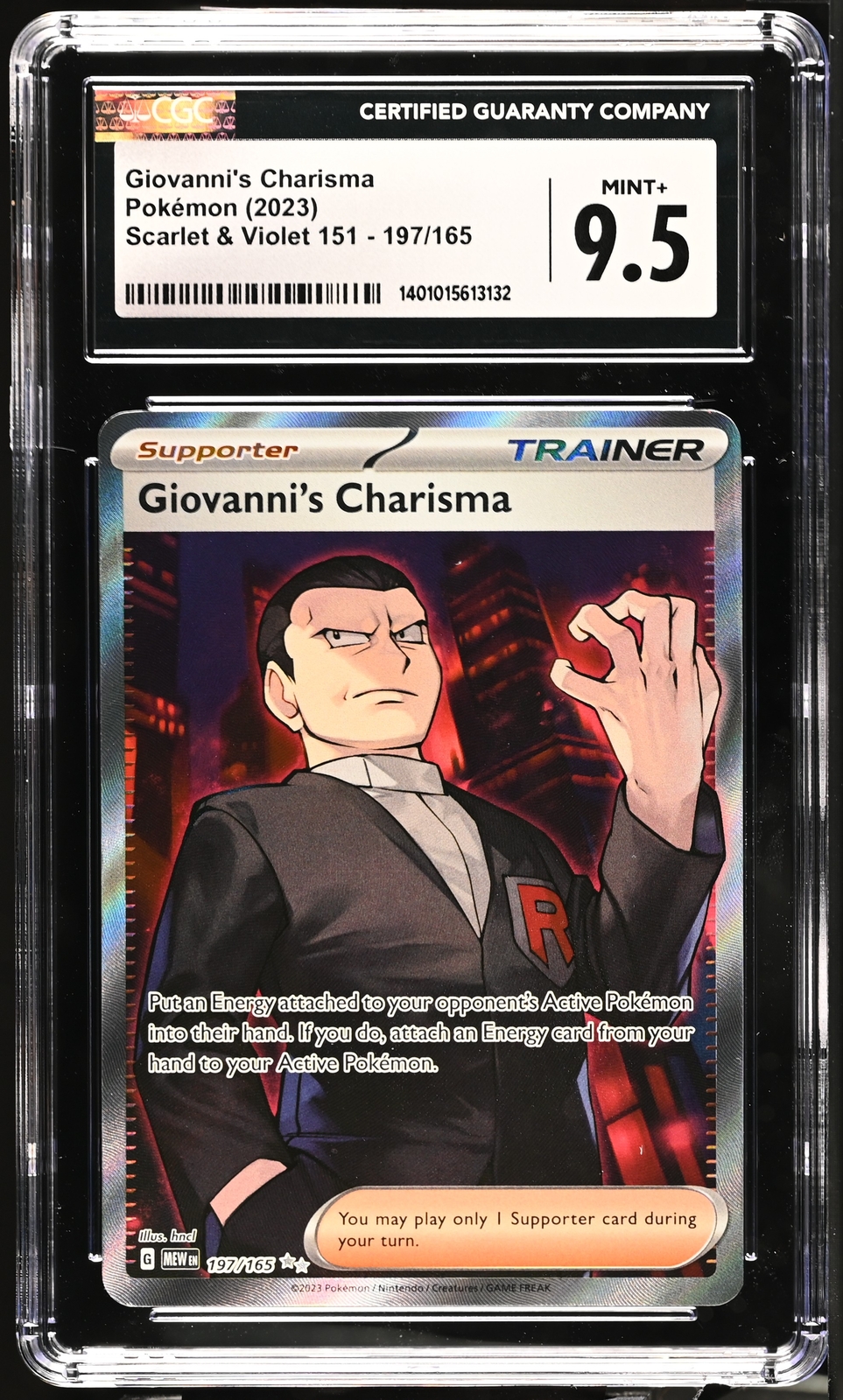 Pokémon TCG Giovanni's Charisma Scarlet & Violet-151 197/165 Holo Ultra ...