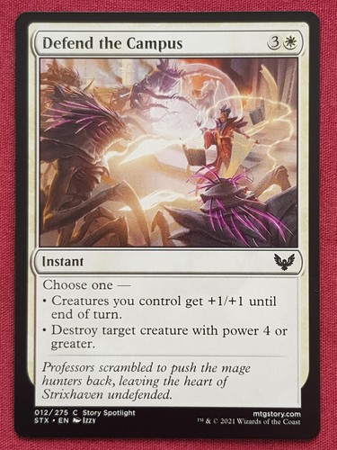 Magic The Gathering STRIXHAVEN SCHOOL OF MAGES DEFEND THE CAMPUS white ...