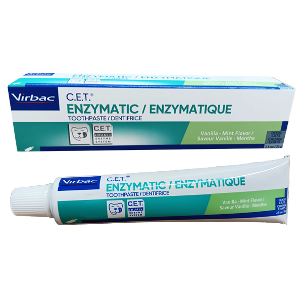 Virbac CET Enzymatic Dog & Cat Toothpaste Beef/Vanilla-Mint Flavor 2.5 ...