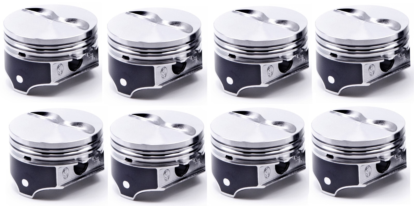 SILVOLITE Hypereutectic Flat Top Pistons/8+CAST Rings Chevy 383 use 5.7 ...