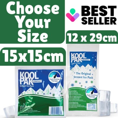 Koolpak Compact Instant Ice Packs Mini Ice Packs for Sports Injury Pain ...