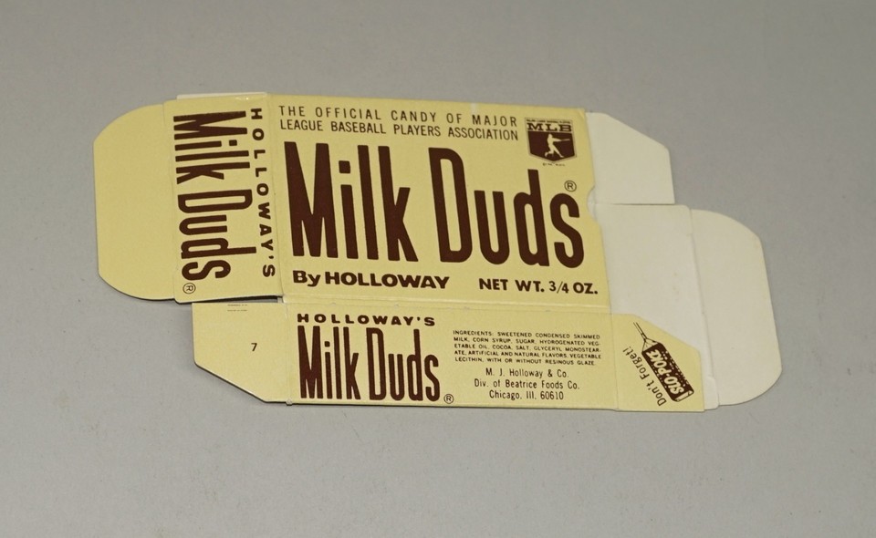 ORIGINAL 1971 MILK DUDS RAY CULP BOSTON RED SOX BASEBALL COMPLETE BOX ...