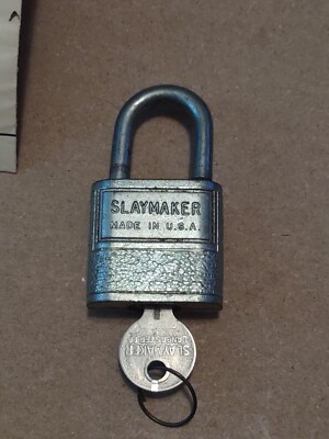 Vintage Slaymaker Padlock Lock With Original Key | eBay