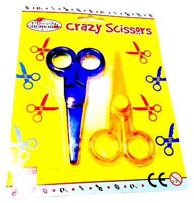 Pack of 2 New Crazy Scissors 5"Zig Zag Crazy Edge Scissors For Young ...