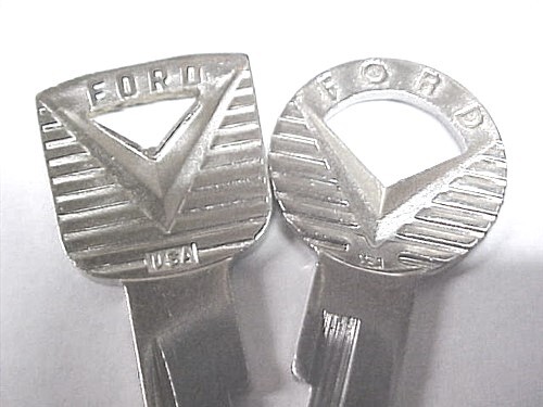 (2) New Ford Logo Key Blanks Ford Mercury Lincoln Thunderbird Edsel 52 ...