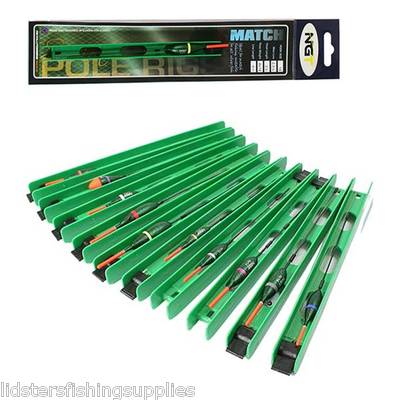 10 x Pole Float Assorted Rigs Match Fishing Tackle Barbless hook Ready ...