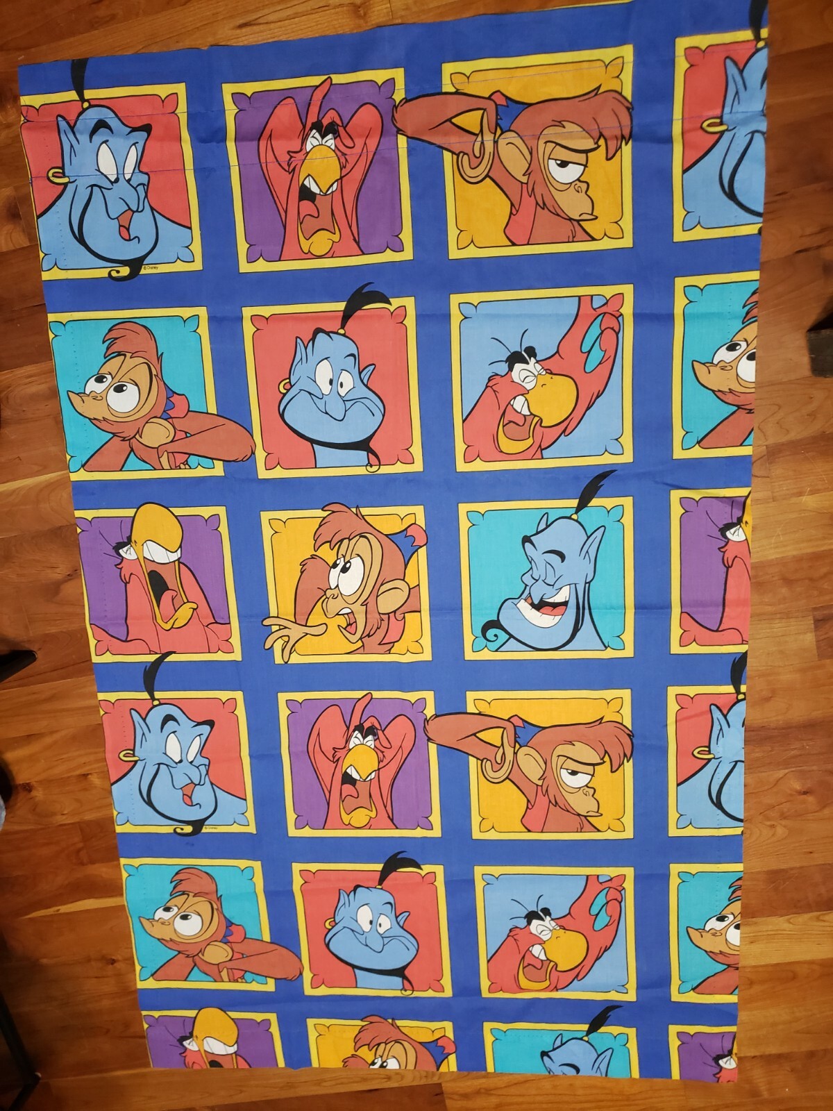 Disney Aladdin Window Curtain Panel Squares With Genie Abu 40 x 64 | eBay