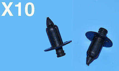 10 X AUDI BLACK PLASTIC RIVET TYPE BODY TRIM PANEL FASTENER CLIPS | eBay UK