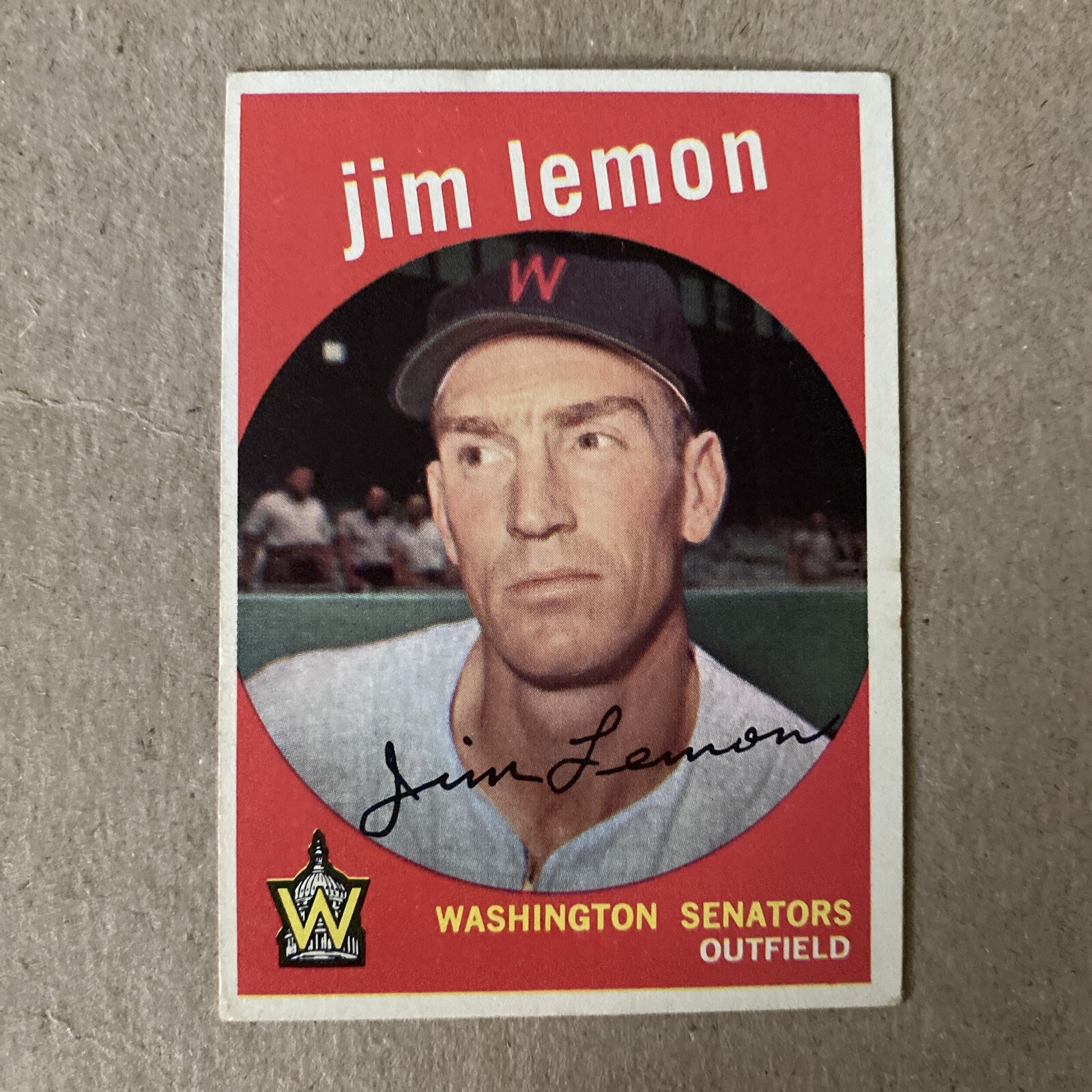 1959 Topps Baseball Jim Lemon Washington Senators Card #215 | eBay