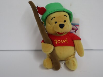 Disney Store Winnie the Pooh Fishing Pooh Bean Bag Plush 8" NWT ...