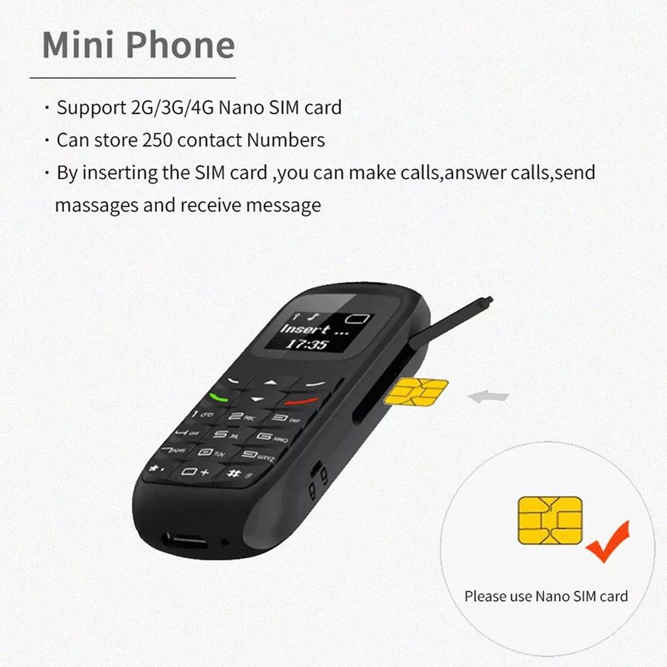 L8STAR BM70 Mini Cell Phone Telephone Bluetooth Dialer GSM Smart Phone ...