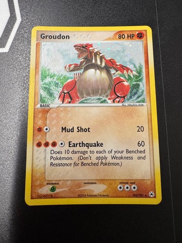 Pokemon Groudon Box Topper 102/101 EX Hidden Legends Ultra Rare Holo ...