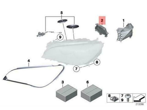 OEM LEFT HEADLIGHT COVER BMW ALPINA HYBRID 7L B7 B7L B7LX B7X ...