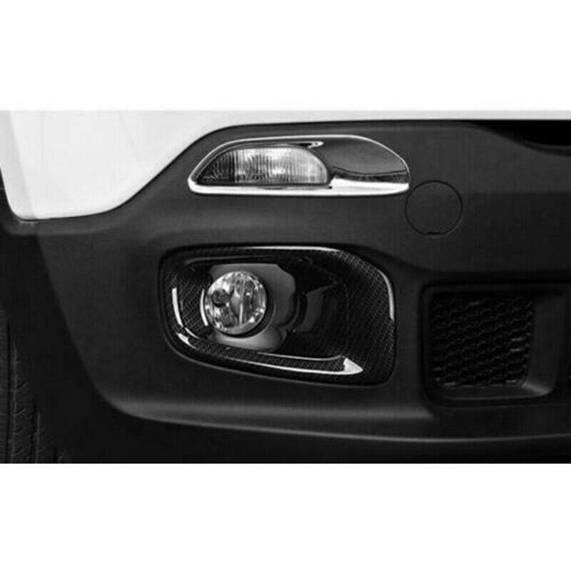 2X Front Fog Light Lamp Cover Trim for Jeep Renegade 2016-18 Carbon ...
