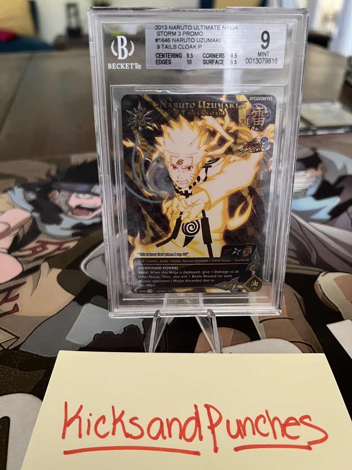 Naruto Uzumaki (9 Tails Cloak) N 1646 Beckett Grade 9 Naruto CCG Set 28 ...