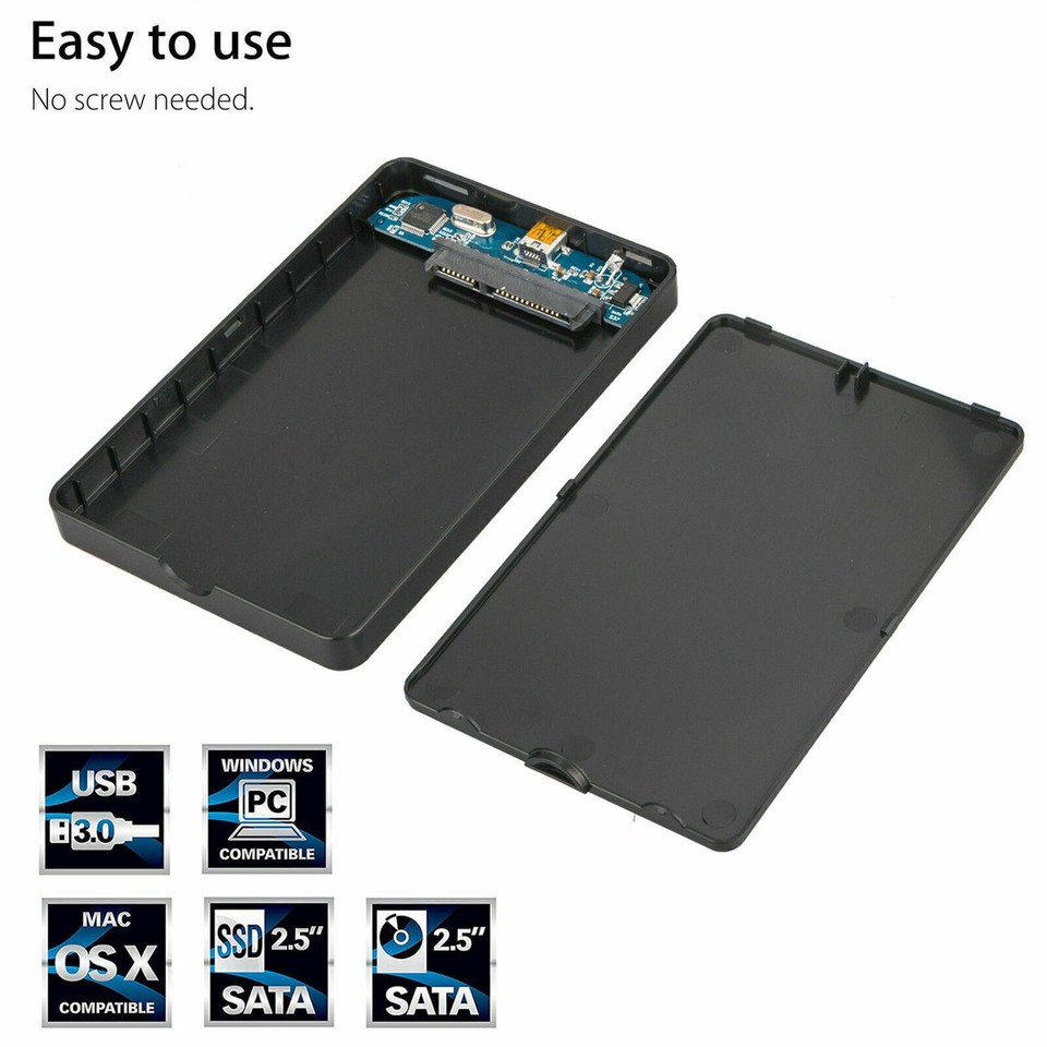 USB 3.0 SATA SSD External Hard Drive Cover Portable Desktop Mobile ...