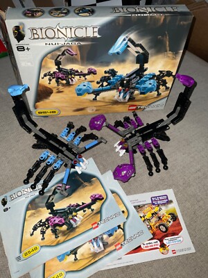Lego Bionicle 8548 Nui-Jaga W/ Box Instructions Rubber Bands Incomplete ...
