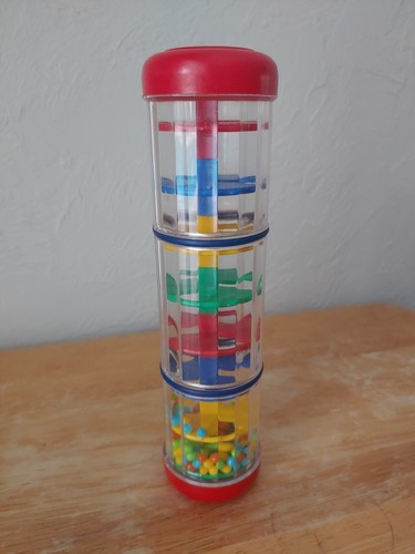 Rainstick Plastic Beads Made in Israel 8" Rainfall Tube Baby Toddler ...